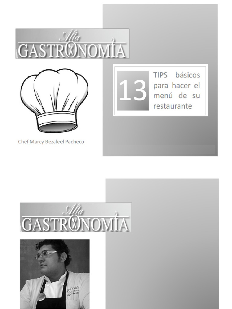 13 Tips Básicos para El Menú de Su Restaurante | PDF