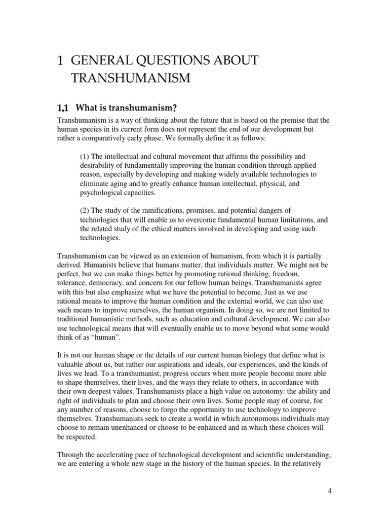 What is Transhumanism | PDF | Transhumanism | Posthuman