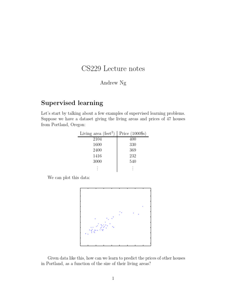 Machine Learning Notes by Standard Andrew Ng | PDF | Matrix ...