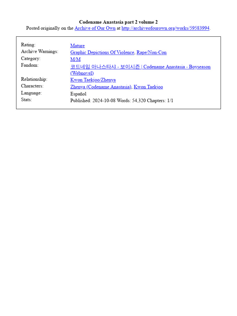 Codename Anastasia Part | PDF