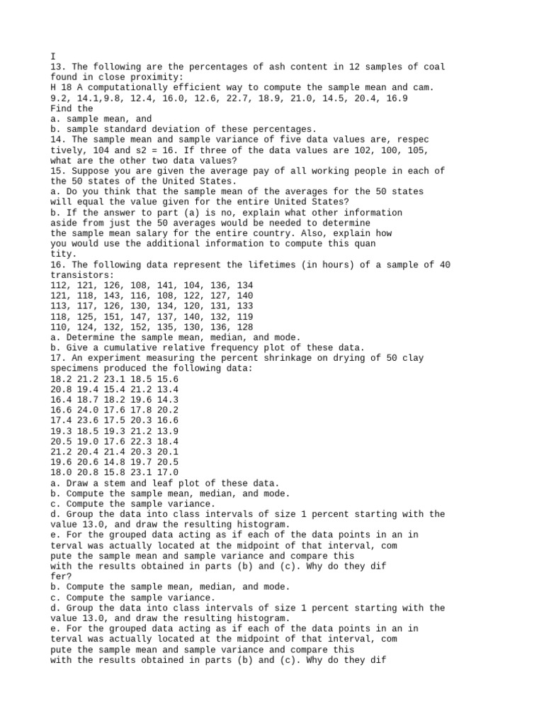 prob assignment | PDF | Logarithm | Mean