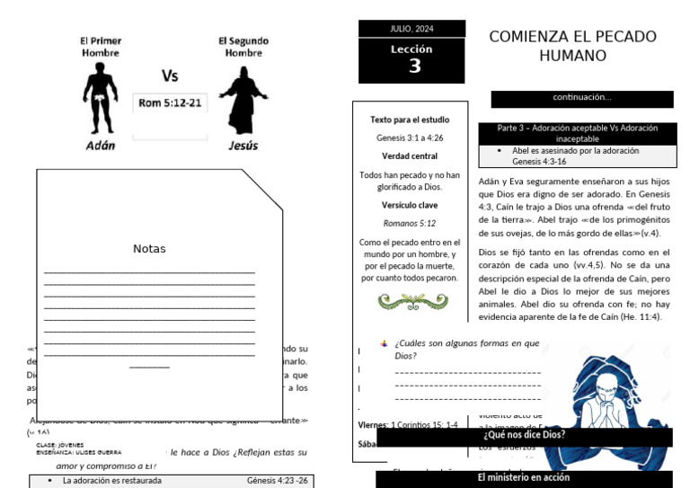 Lección sobre el pecado de Caín y Abel | PDF | Libro del Génesis ...