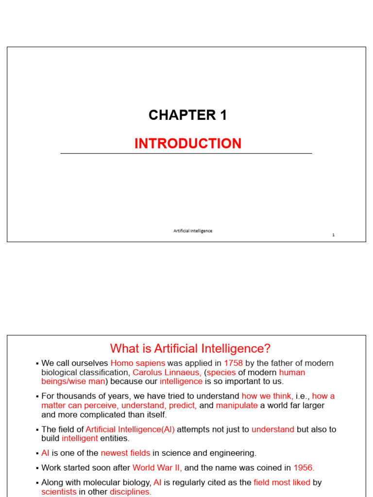 Module1 Introduction 29dec2023 | PDF | Intelligence (AI) & Semantics | Artificial Intelligence