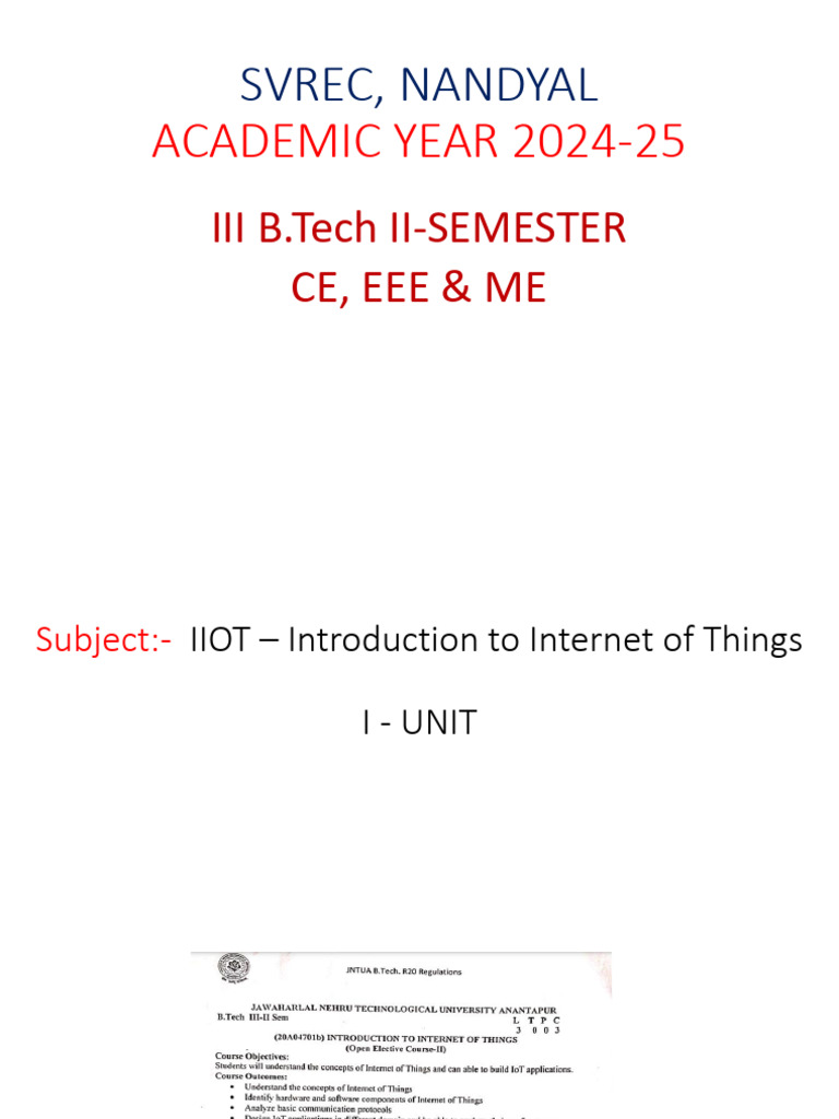 I-UNIT IIoT | PDF | Internet Of Things | Computer Network
