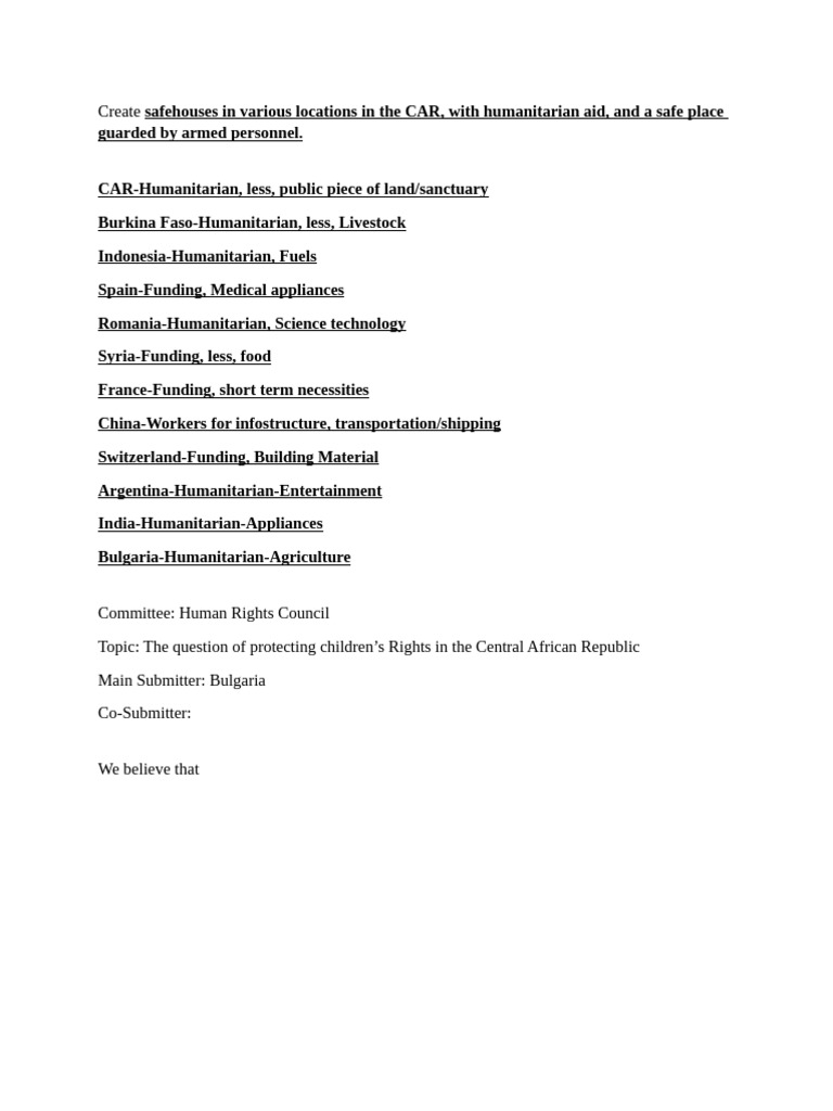 Resolution CAR | PDF