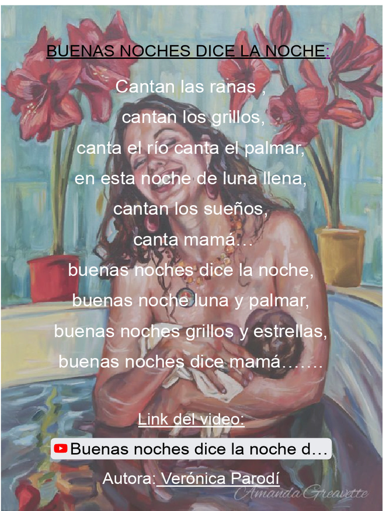 Buenas Noches: Poema de Verónica Parodí | PDF