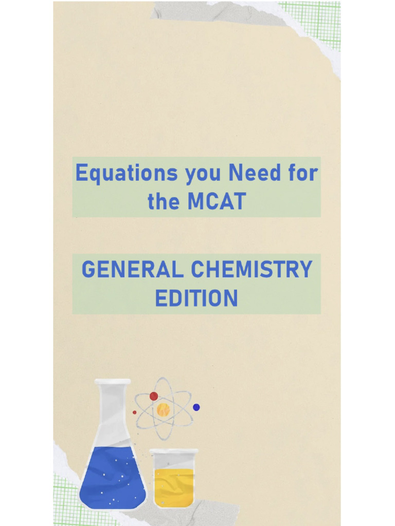 Mcat Genchem Equations | PDF