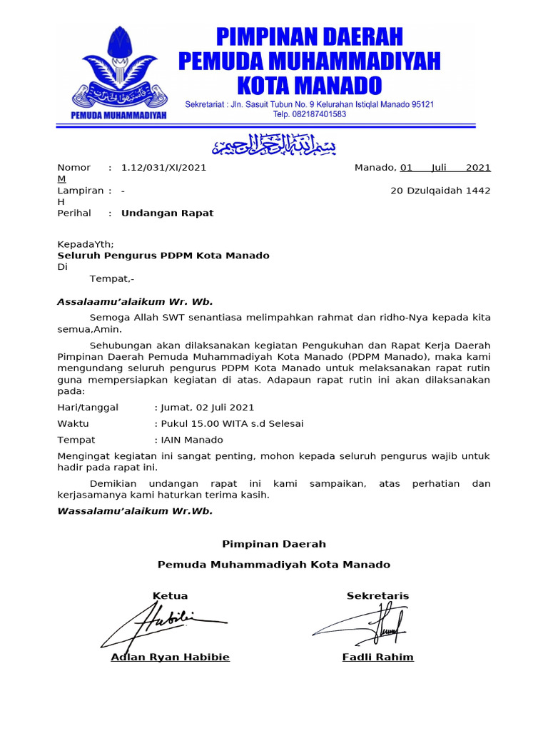 Undangan Rapat | PDF