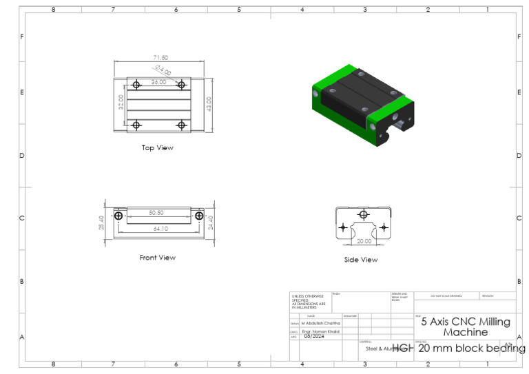 HGH 20 MM Block Bearing | PDF | Industrial Processes | Mechanical Engineering