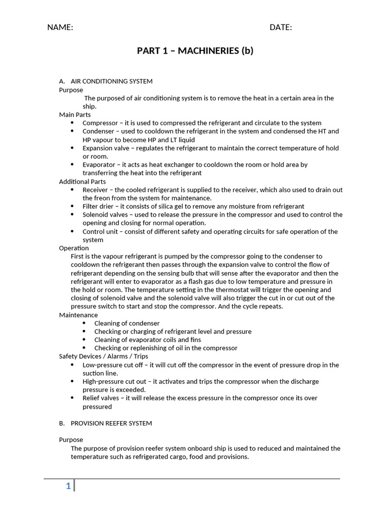 Assessment Part 1 - Machineries (B) | PDF | Sewage Treatment | Boiler