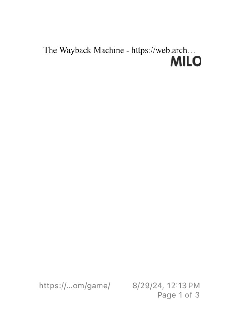 Pharrell - Milo Game | PDF