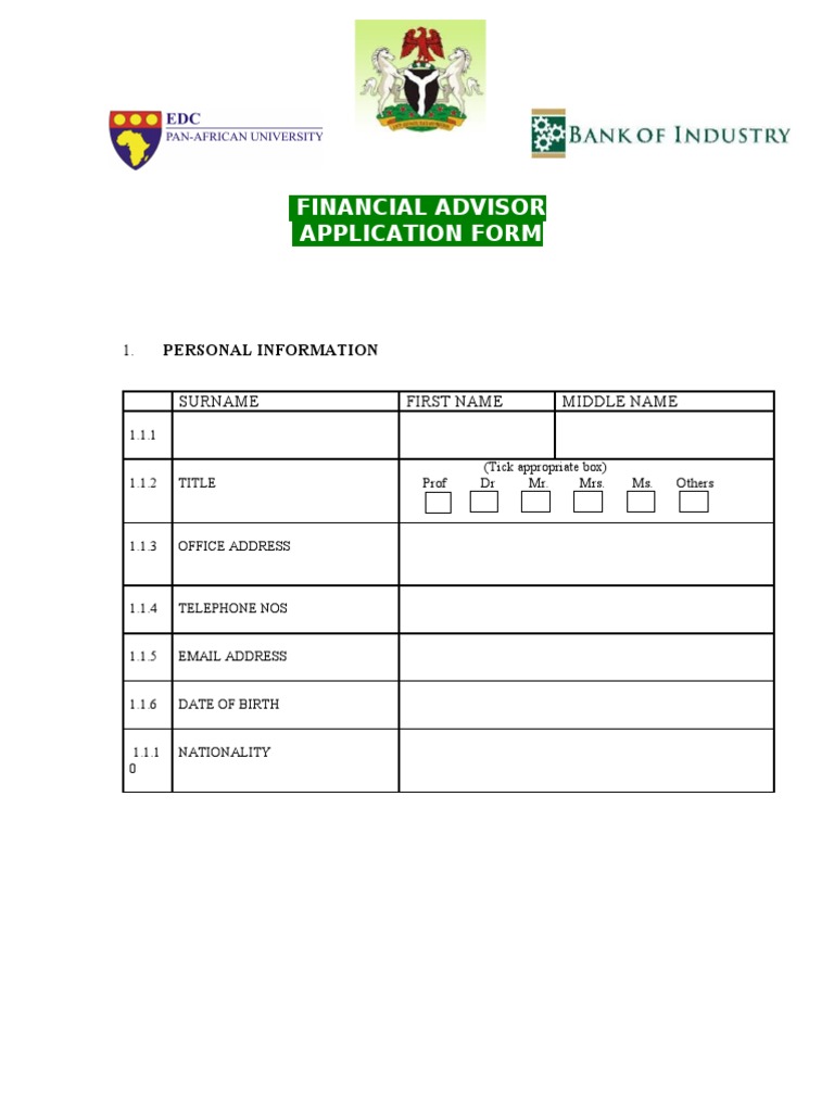 Financial Advisor Application | PDF