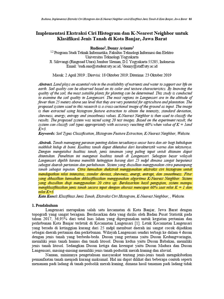 Implementasi Ekstraksi Ciri Histogram Dan K-Nearest Neighbor Untuk ...
