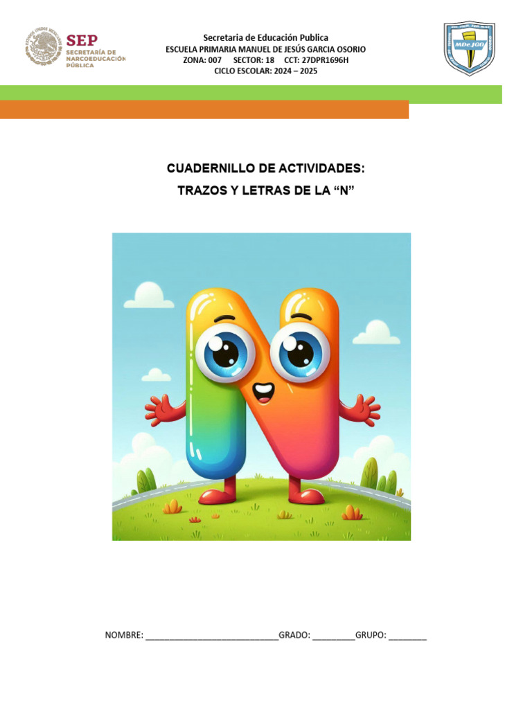 Cuadernillo - Semana 4 - Letra N | PDF