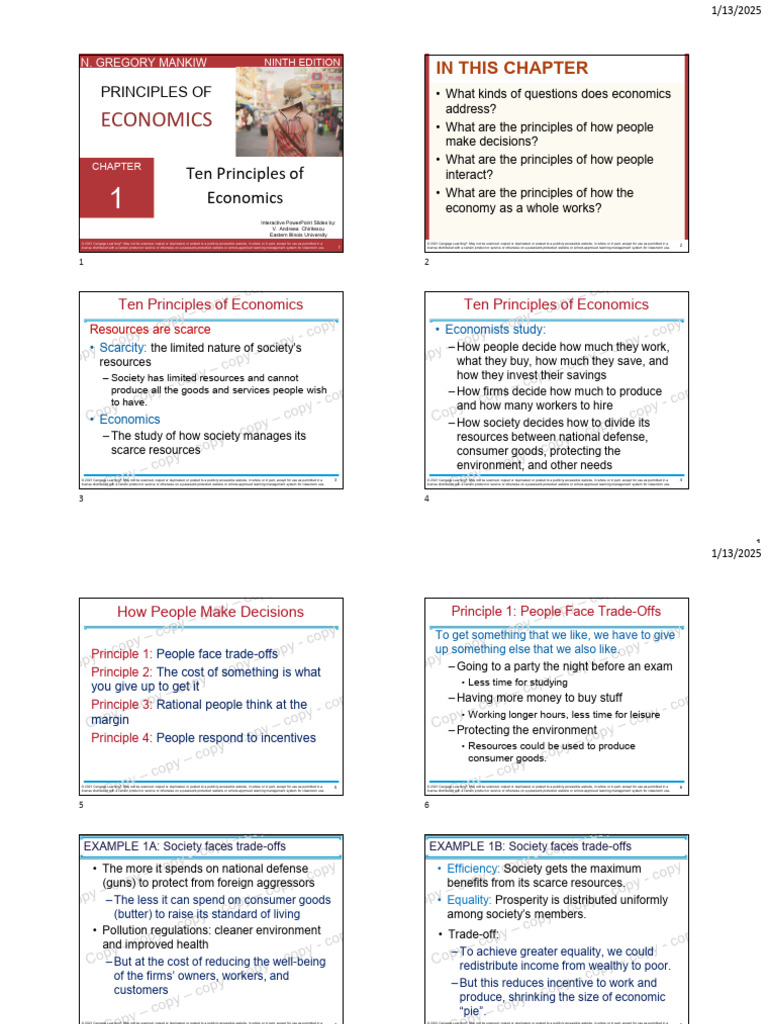 micro - chapter 1 - student - 10 principles | PDF | Market (Economics) | Market Failure