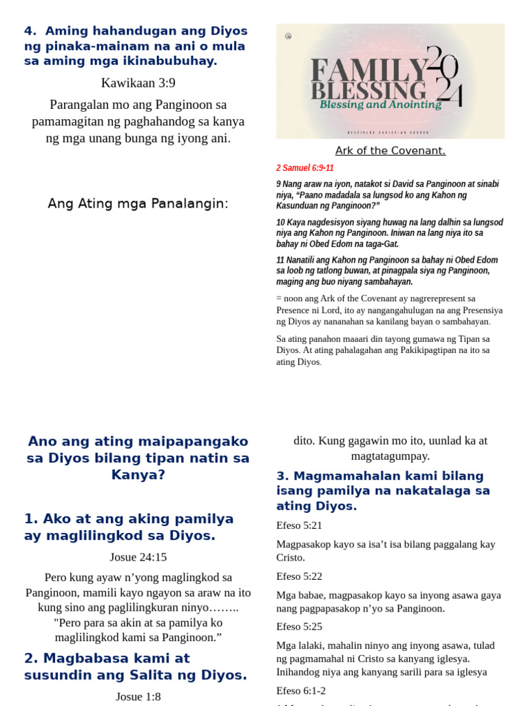 Family Blessing 2024 | PDF
