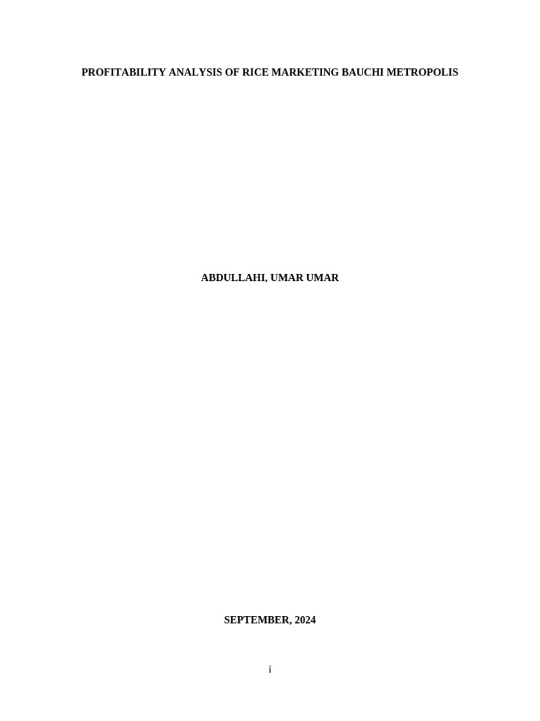 Umar Umar Complete Project 1-5 - 075950 | PDF | Market (Economics ...