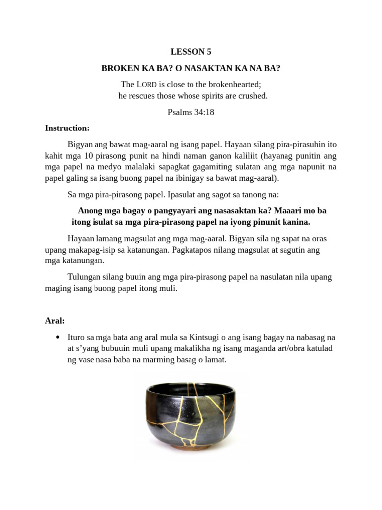 Lesson 5 Broken Ka Ba | PDF