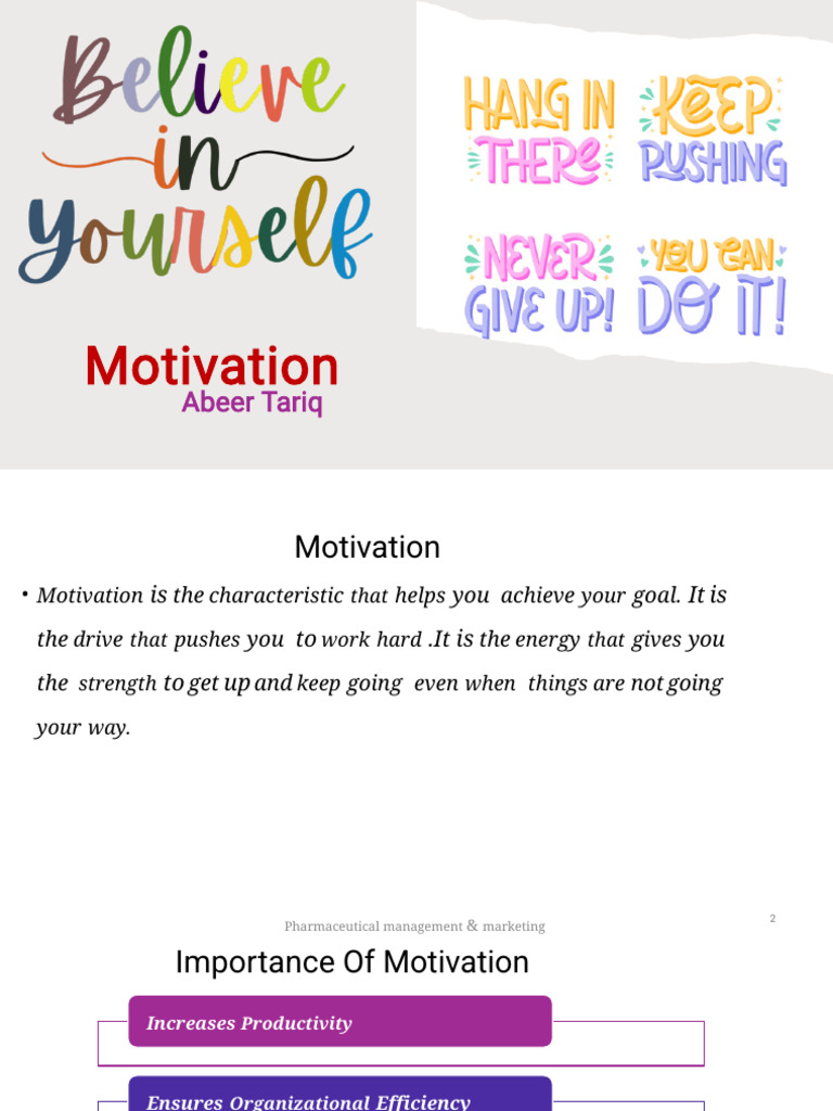 6 Motivation New | PDF | Motivational | Motivation