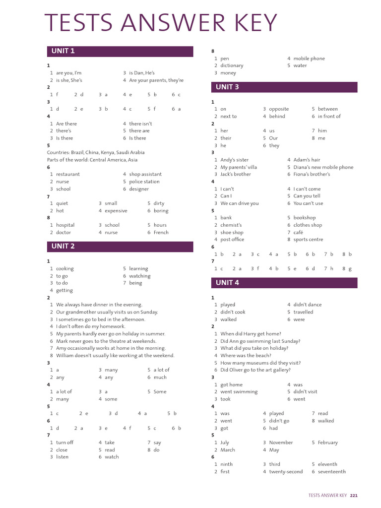 Answer Key - Audioscripts | PDF