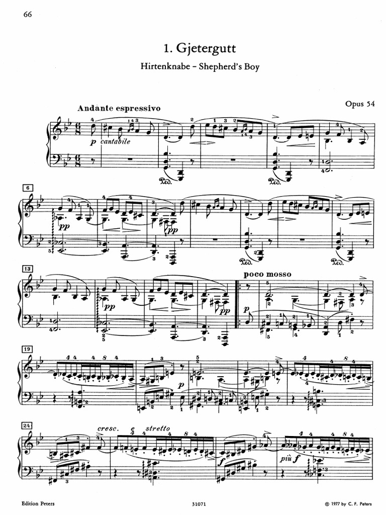 Grieg Op.54 n.1 | PDF