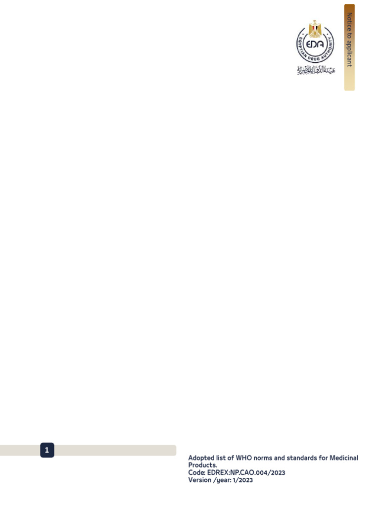 WHO Guidelines for Pharmaceutical Standards | PDF