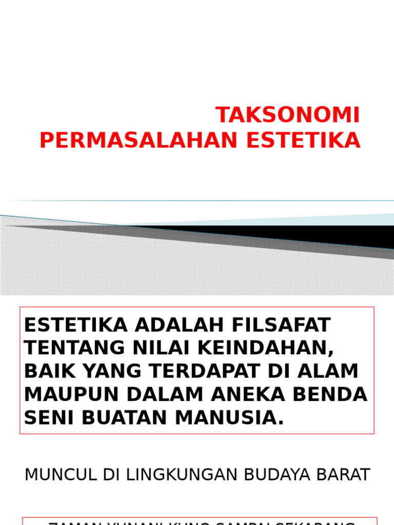 TAKSONOMI_PERMASALAHAN_ESTETIKA | PDF