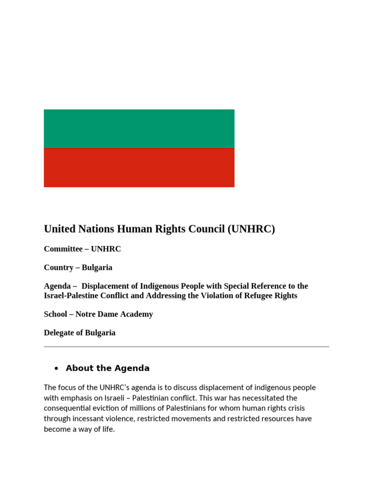 United Nations Human Rights Council | PDF | Israeli–Palestinian ...