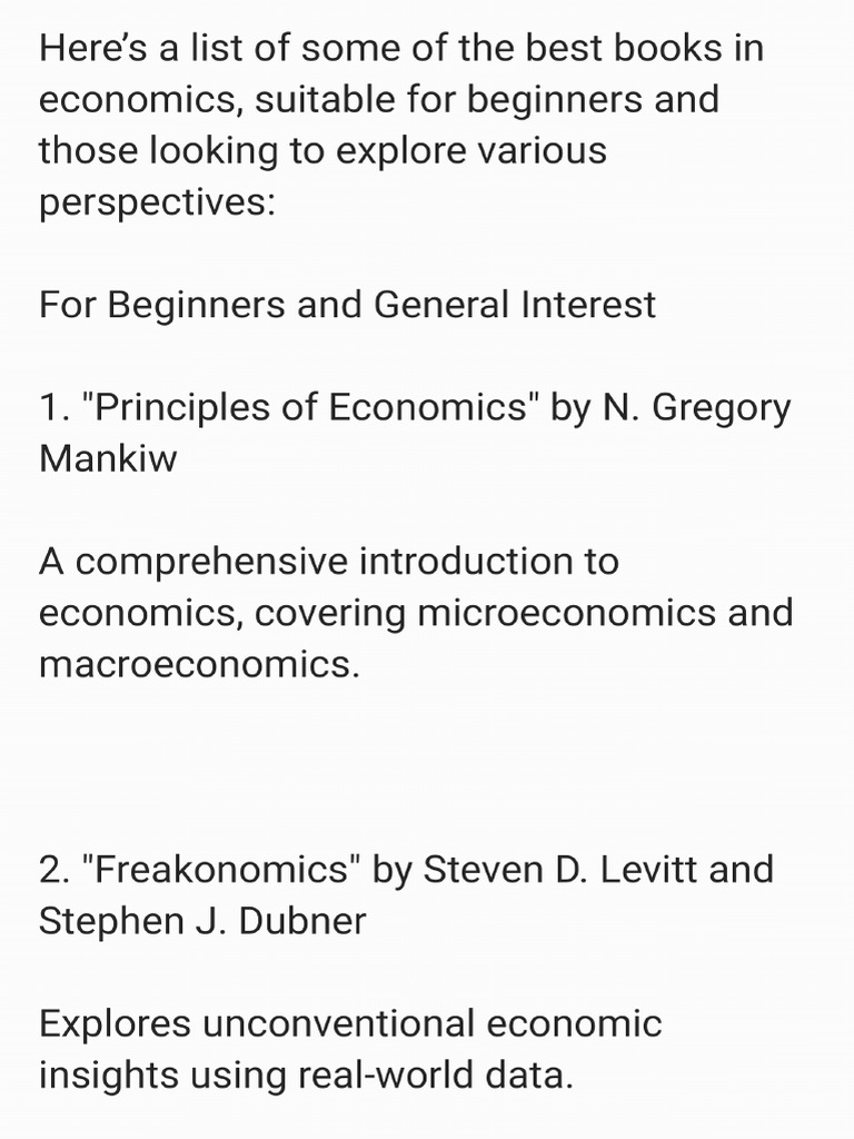 Economics Books | PDF