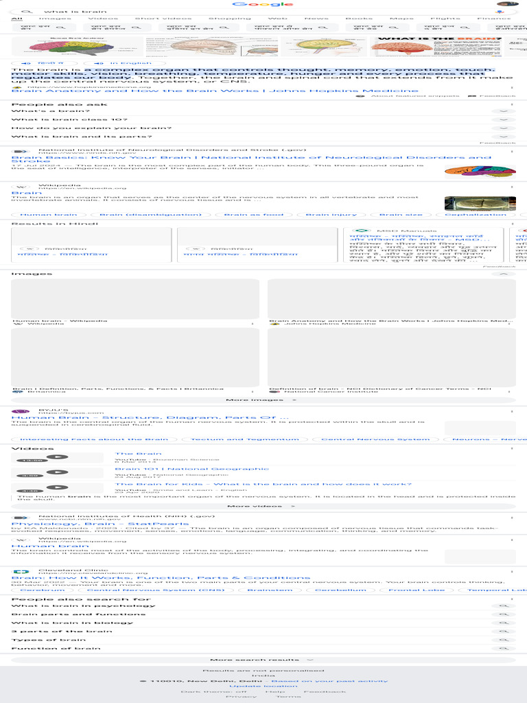 What Is Brain - Google Search | PDF | Brain | Central Nervous System