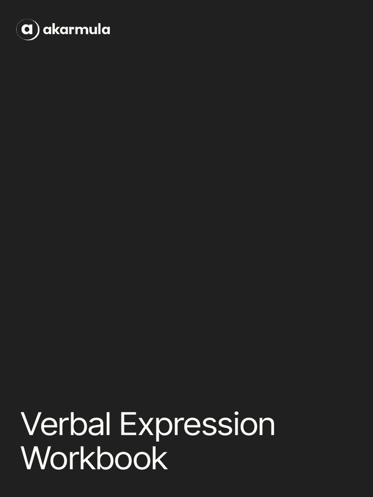 05. Verbal Expression Workbook | PDF