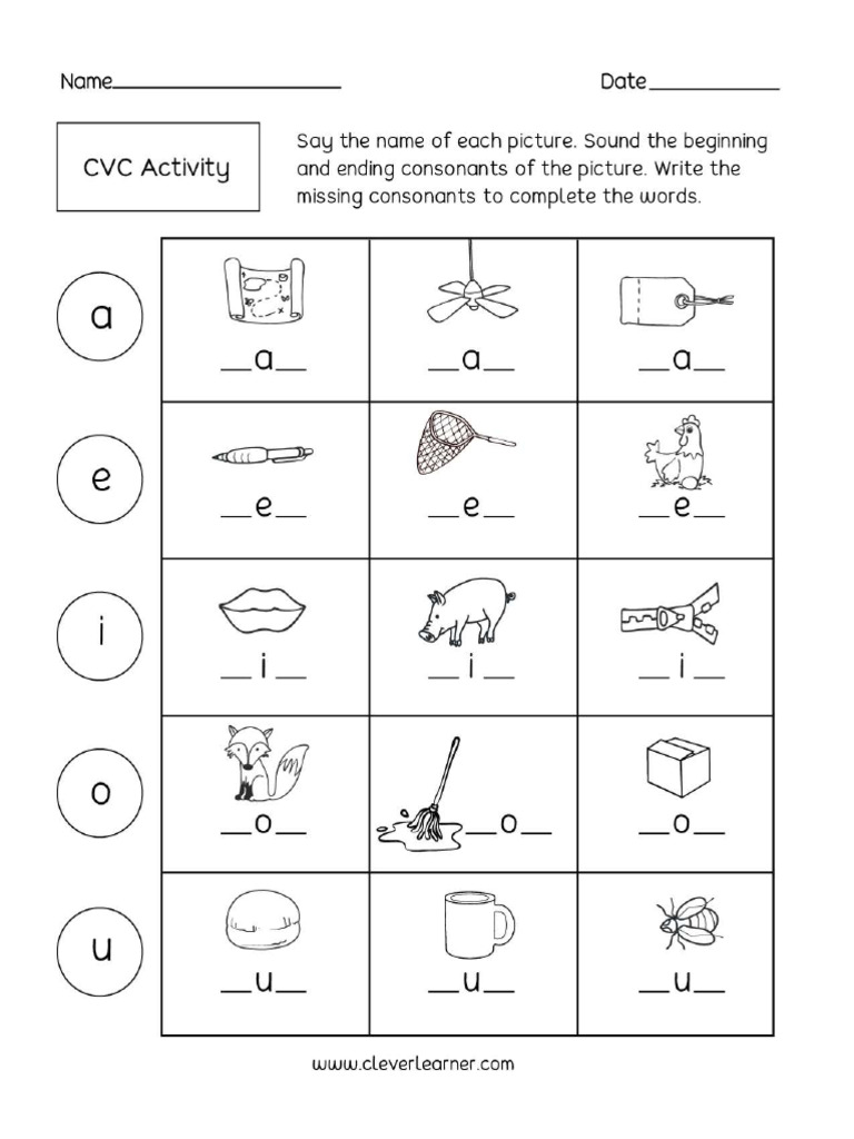Letter Sounds - CVC Homeschool Materials 5d | PDF