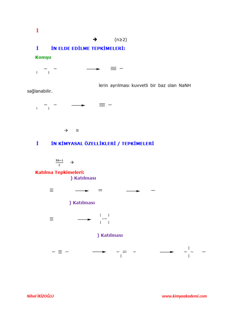 Organik Alkinler | PDF