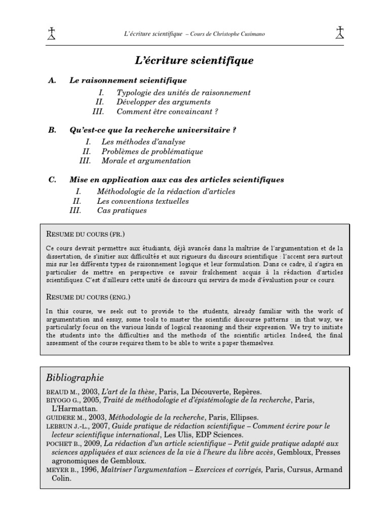 Introduction à l'écriture scientifique | PDF | Induction (logique ...