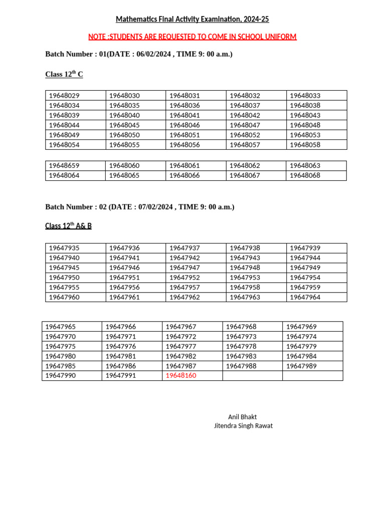 Mathematics Final Practical Examination | PDF