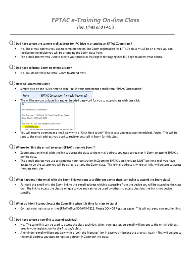 EPTAC on-line Class Tips Hints and FAQs | PDF | Computer Networking ...