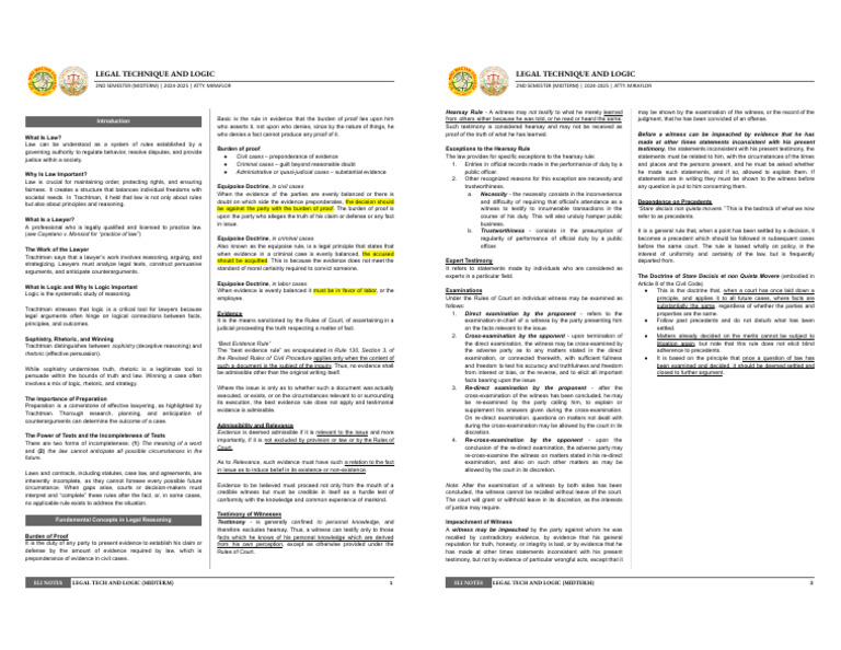 Legal Technique and Logic Google Docs | PDF | Public Law | Common Law