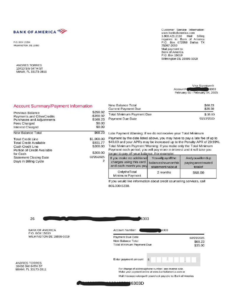 My Bank Statement Account 6303 | PDF