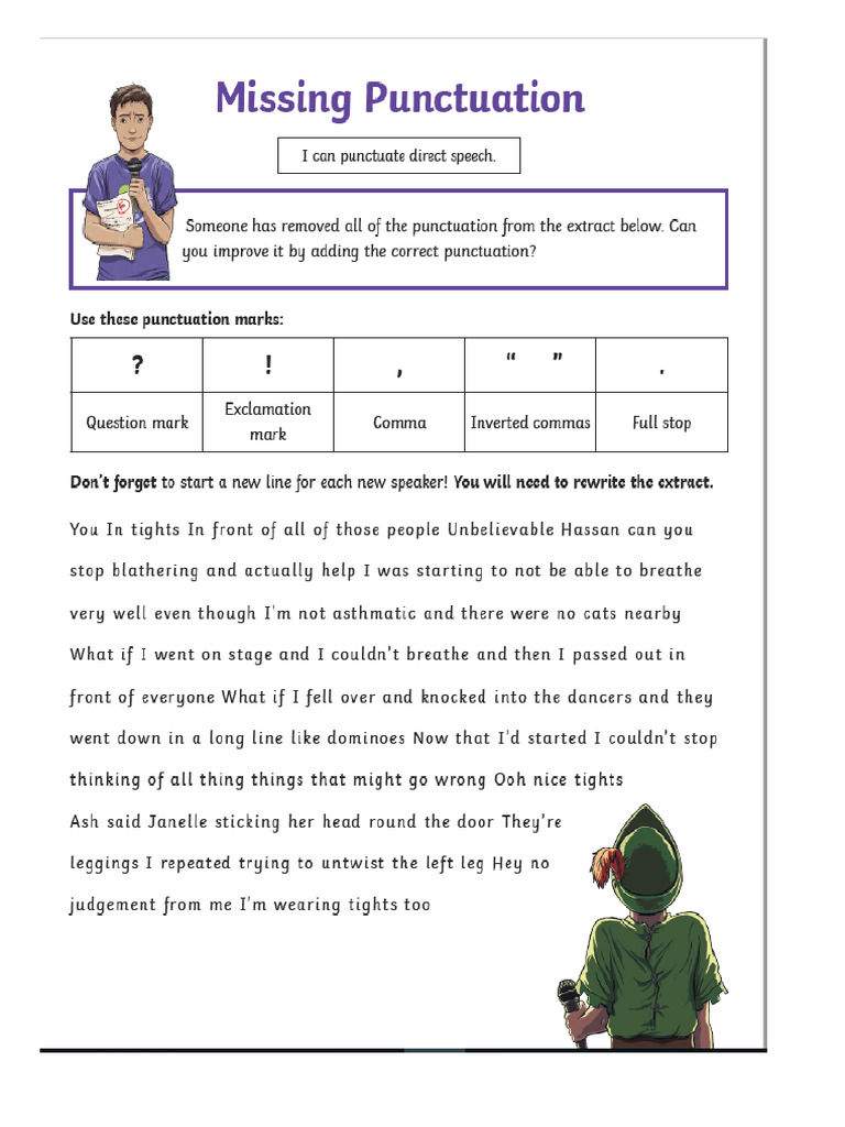 Punctuation lesson 2 advanced | PDF