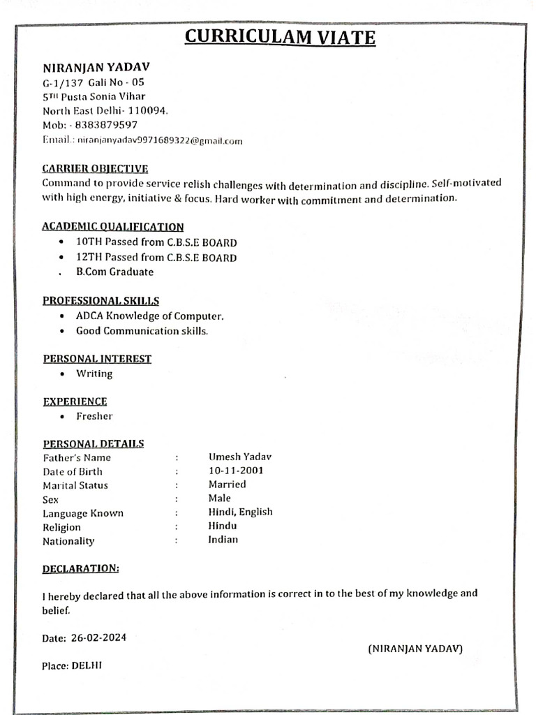 Niranjan's Resume | PDF