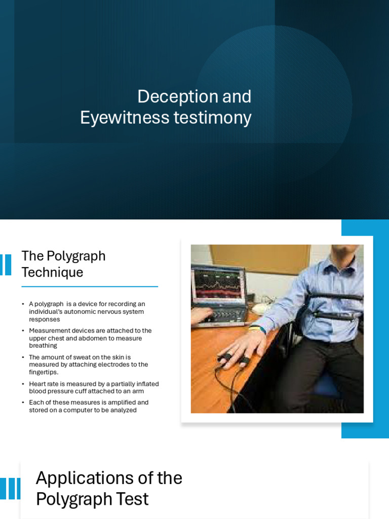 Chapter 3 Deception and Eye Witness Testimony New | PDF | Neuroscience ...