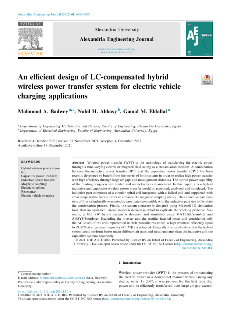 2022 - An Efficient Design of LC-compensated Hybrid | PDF | Inductor ...