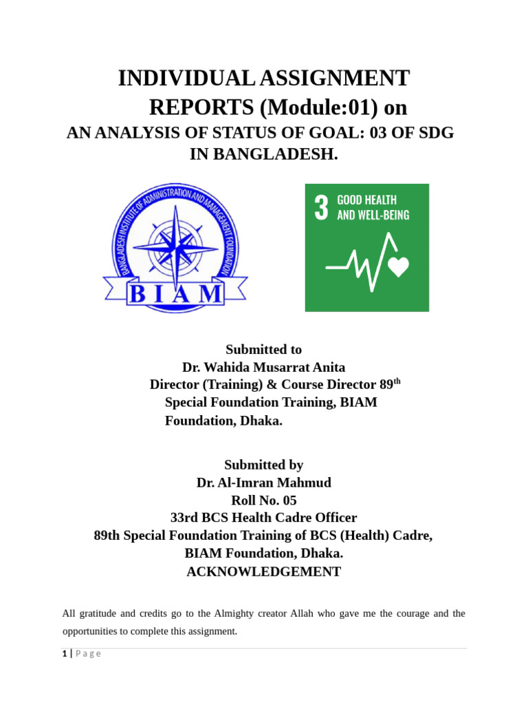 Individual Assignment Reports Module 01 9.2.25 | PDF | Health Care ...
