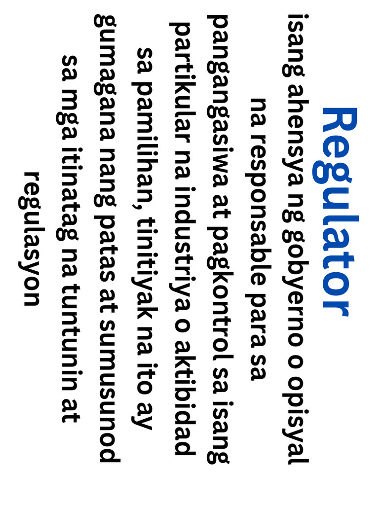 Isang Ahensya NG Gobyerno o Opisyal Na Responsable para Sa Pangangasiwa ...