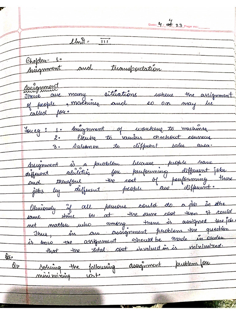 Operation Research Unit 3 | PDF