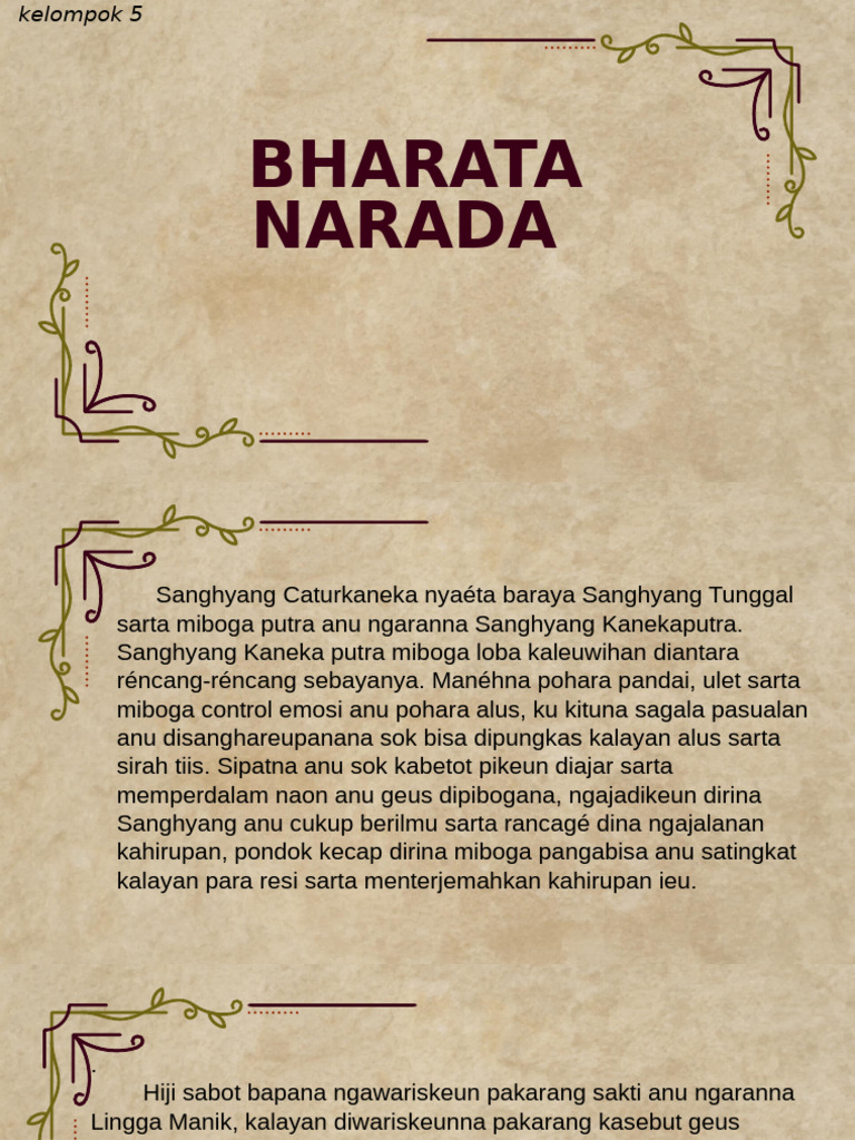 Wayang Batara Narada Kelompok 5 XII IPS 3 | PDF