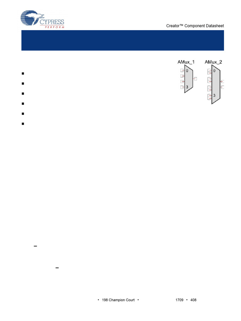 Infineon-Component - Analog - Multiplexer - (AMux) - V1.60-Software Module Datasheets-V01 - 08 ...