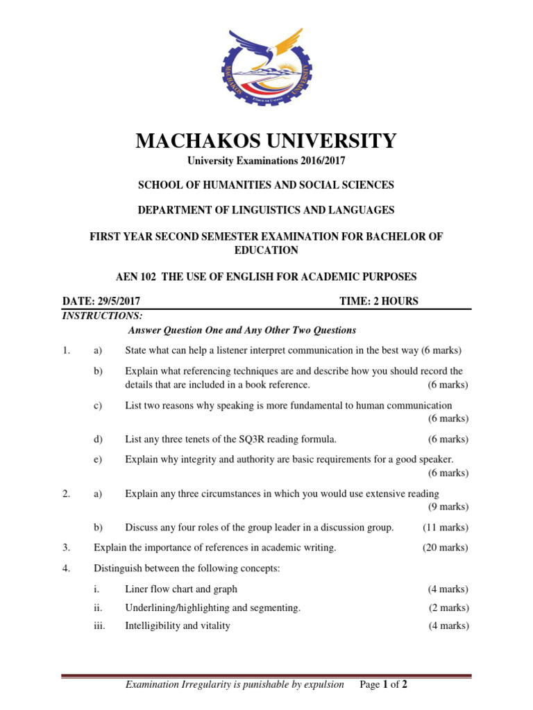 Aen 102 The Use of English For Academic Purposes | PDF | Communication ...