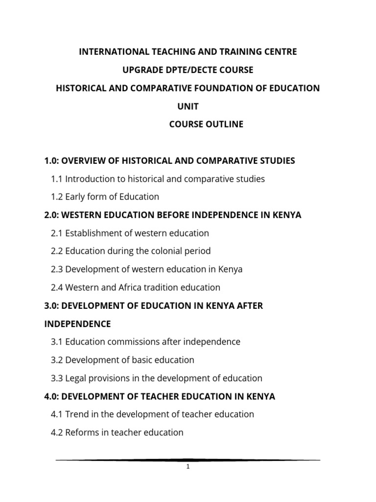 Historical and Comparative Foundations of Education (1) - 1 | PDF | Knowledge