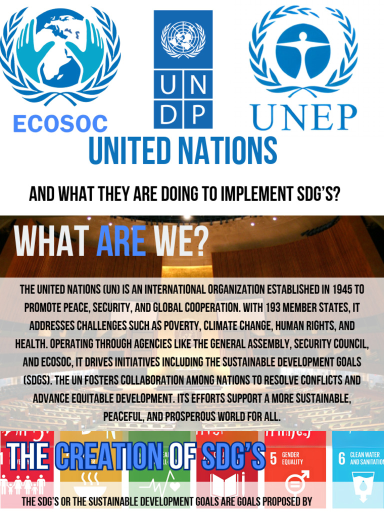 UN Efforts to Achieve Sustainable Development Goals | PDF | United ...